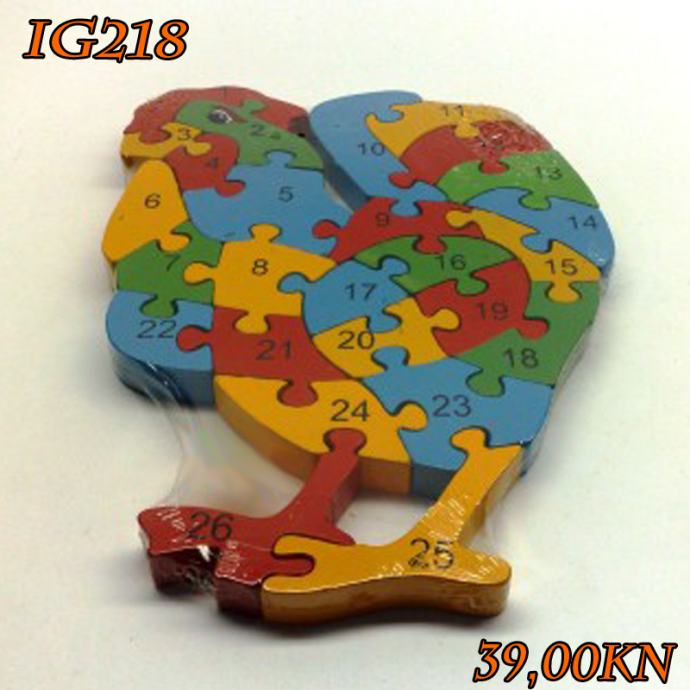 Drvene puzzle - pijetao IG218