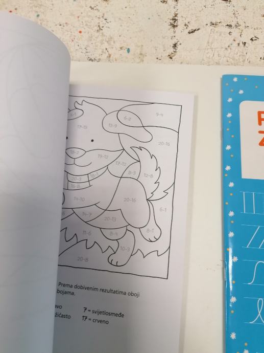 Matematička bojanka i predvježbe za pisanje za predškolsku djecu