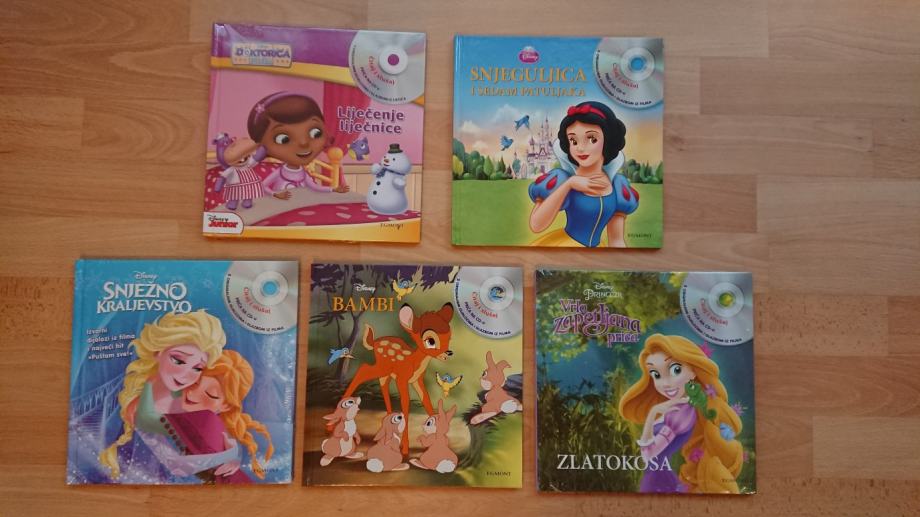 Knjige za djecu, najljepše Disney bajke / slikovnice sa cdima