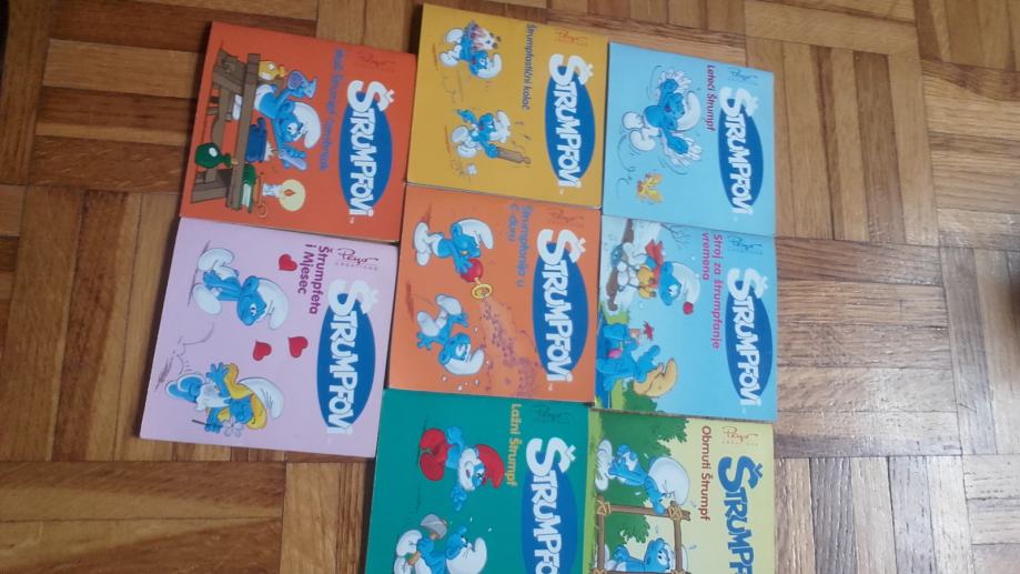 Strumfovi slikovnice set 8 kom mali