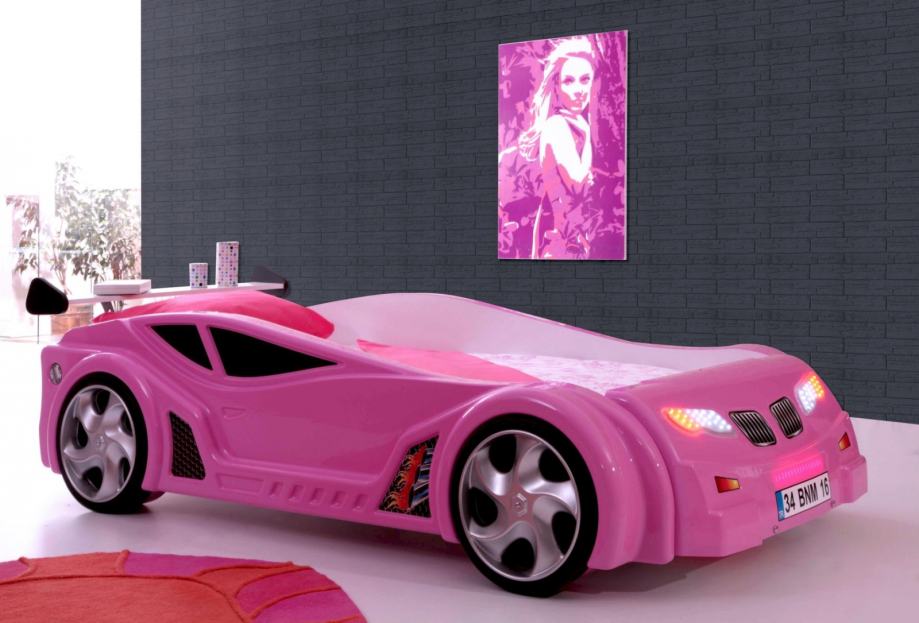DJEČJI AUTO KREVET BMW CLASSIC RUŽIĆASTI ROZI