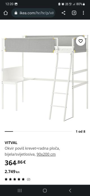 IKEA VITVAL sa stolom
