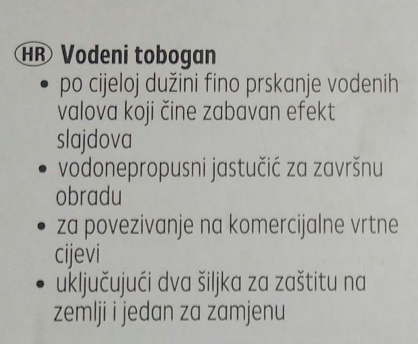 Vodeni tobogan, novo