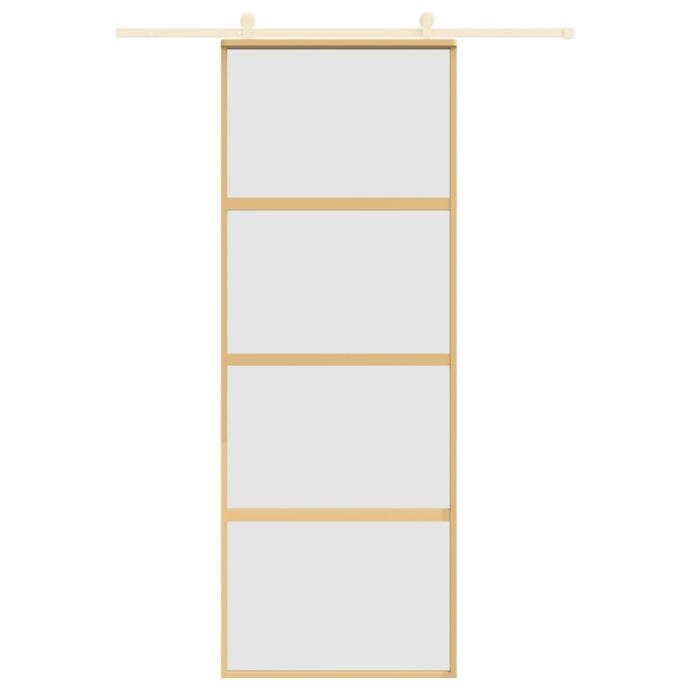 Klizna vrata zlatna 76x205 cm matirano staklo ESG i aluminij - NOVO