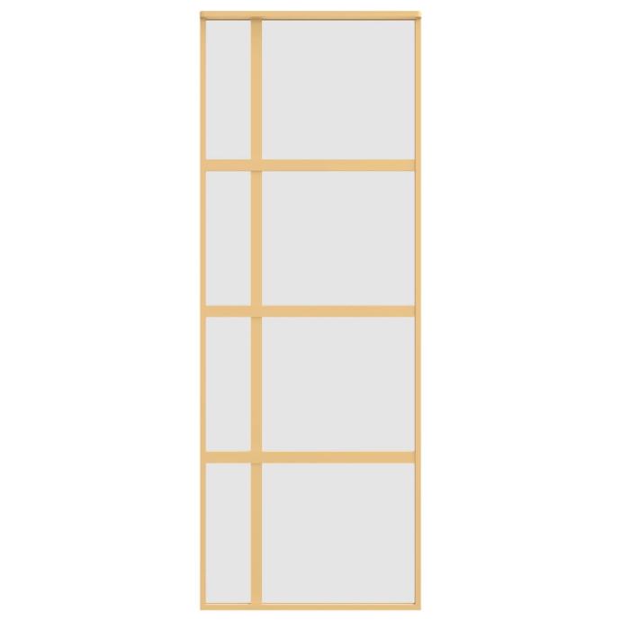 Klizna vrata zlatna 76x205 cm matirano staklo ESG i aluminij - NOVO