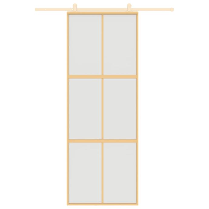 Klizna vrata zlatna 76x205 cm matirano staklo ESG i aluminij - NOVO