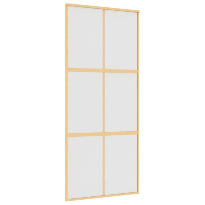 Klizna vrata zlatna 90 x 205 cm matirano staklo ESG i aluminij - NOVO