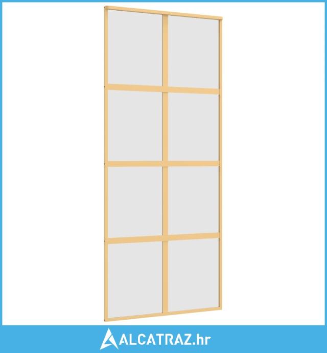 Klizna vrata zlatna 90 x 205 cm matirano staklo ESG i aluminij - NOVO