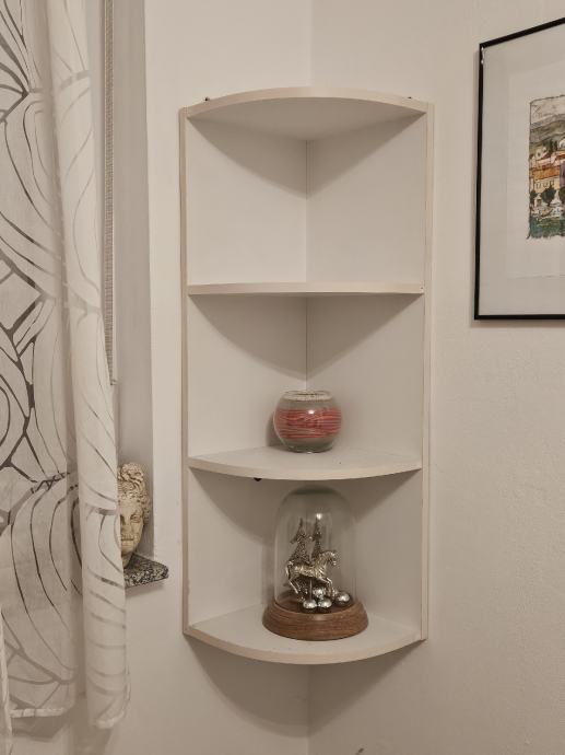 Kutna polica 87x30x30 - bijela