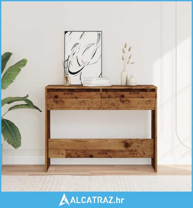 konzolni stol staro drvo 100x35x76,5 cm konstruirano drvo - NOVO