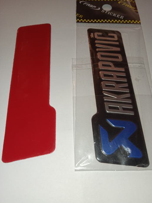 Akrapović mini alu naljepnice za auspuh (model sa plavim logom)