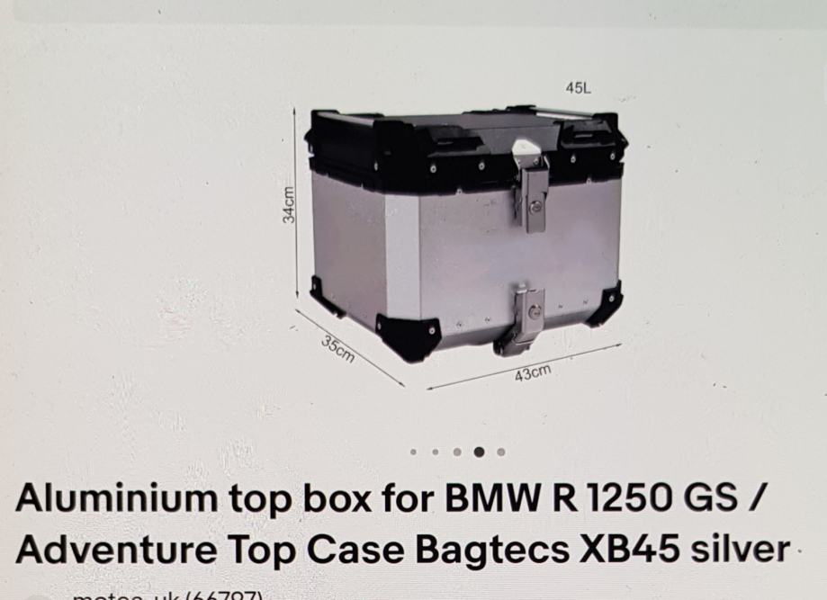 KOFER ZA BMW R1200GS/ R1250GS ADVENTURE TOP CASE XB 45 LIT (univerzal)