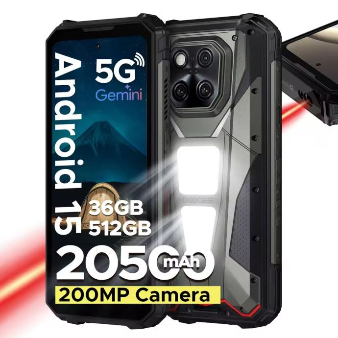 DOOGEE V Max LR 6.78,120Hz, 40m Laser Rangefinder, 20500mAh NOVO