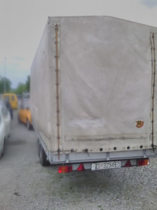 PRIKOLICA S CERADOM 2 OSOVINE,1660kg nosivost, 2012 god.