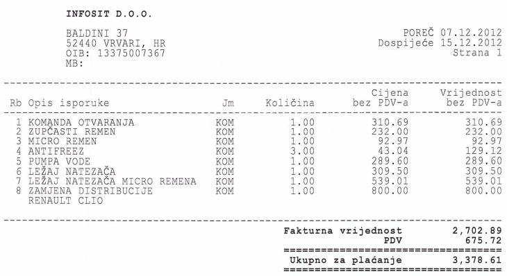 Renault Clio serviser, 2006 god.
