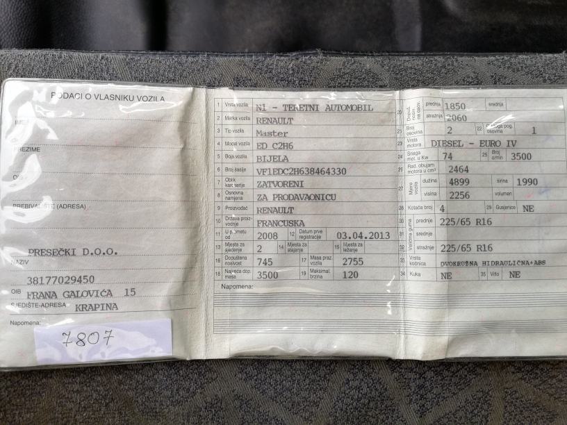 Pokretna trgovina - kombi Renault Master, 2008 god.
