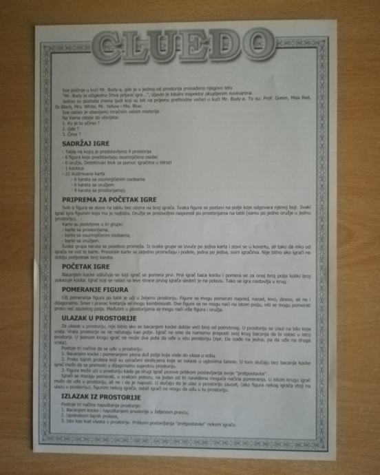 Cluedo detektivska igra