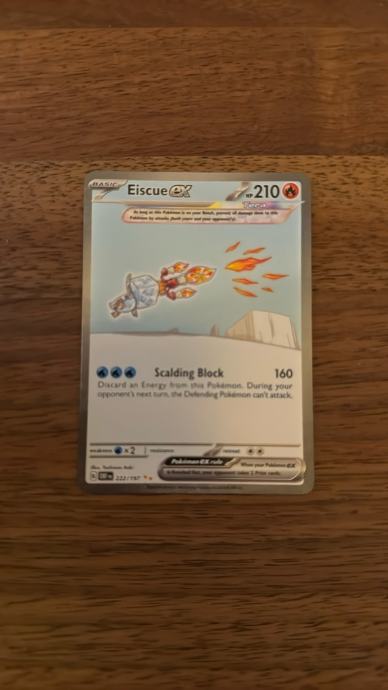 Eiscue ex pokemon karta