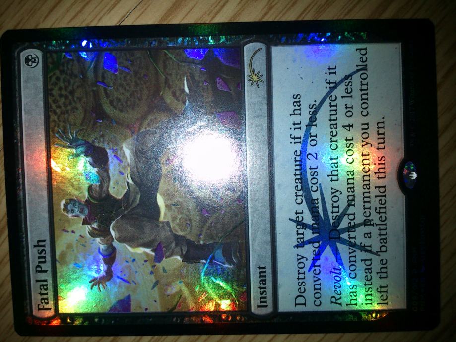 MTG Fatal Push foil promo Mint (nova, nikad igrana)