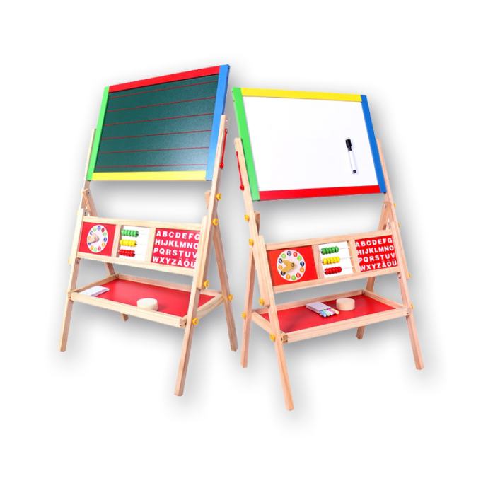 Ploca za crtanje na stalku drvena