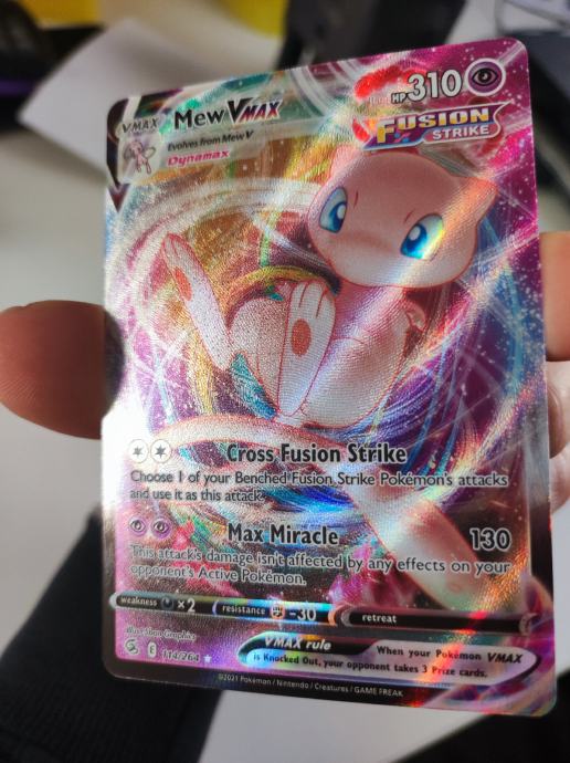 Pokemon Mew VMAX silver star rare holo 114/264 MINT