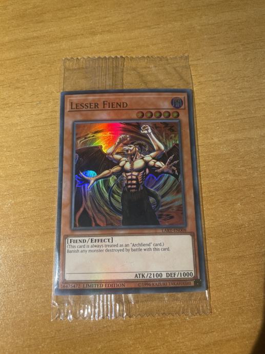 Yu gi oh Lesser Fiend Limited Edition Zapakirana Kartica