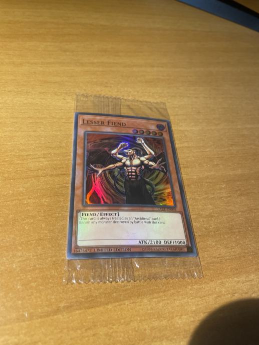 Yu gi oh Lesser Fiend Limited Edition Zapakirana Kartica