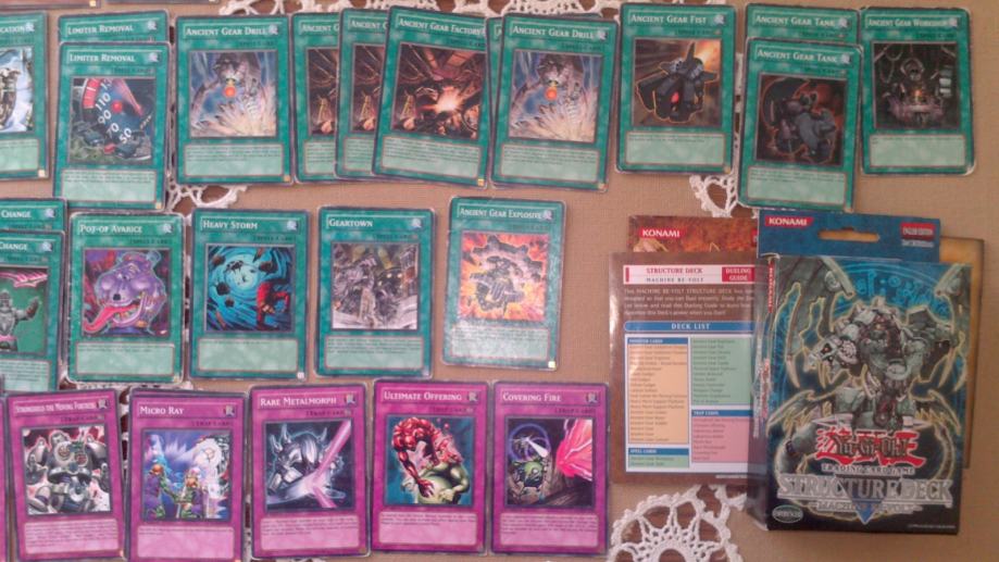 Yu-Gi-Oh structure deck machine re-volt+extra support karte