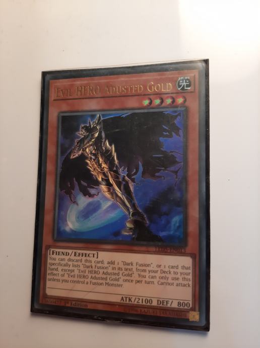 Yugioh karta: Evil HERO Adusted Gold (Ultra Rare)