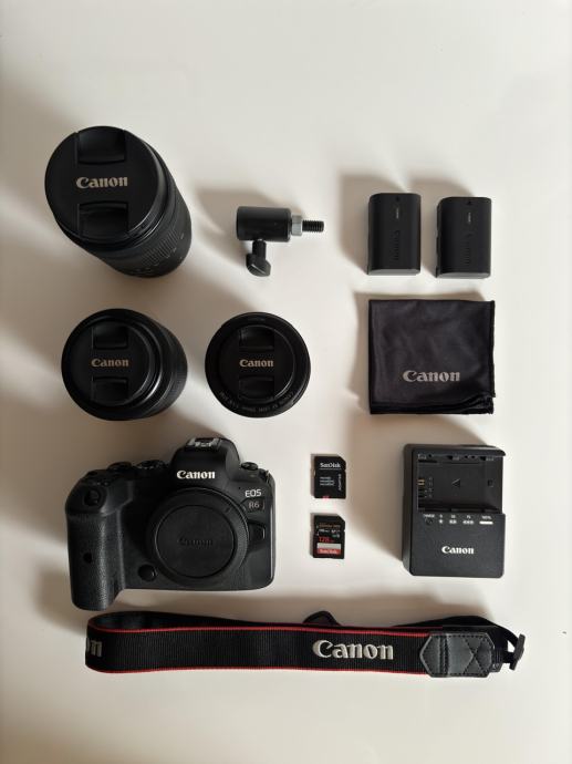Canon R6 mirrorless, full frame 4K fotoaparat