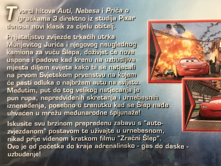 12.Pixar klasik iz2011.na DVDen Auti 2= Cars 2 /nema hrvatskih titlova