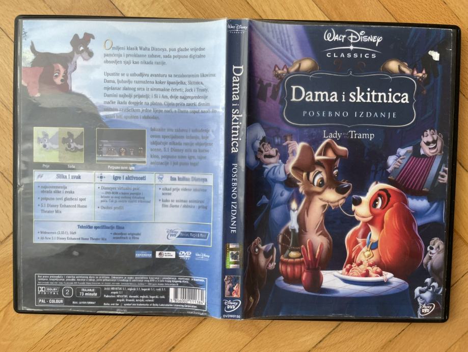 27.Disney klasik iz 1955.na DVD-u Dama i Skitnica = Lady and the Tramp
