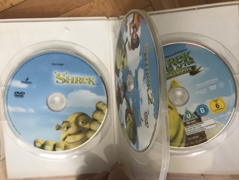 4x DVD-a DreamWorks: Shrek 1 + 2 + 3 + Uvijek i zauvijek +bonus track