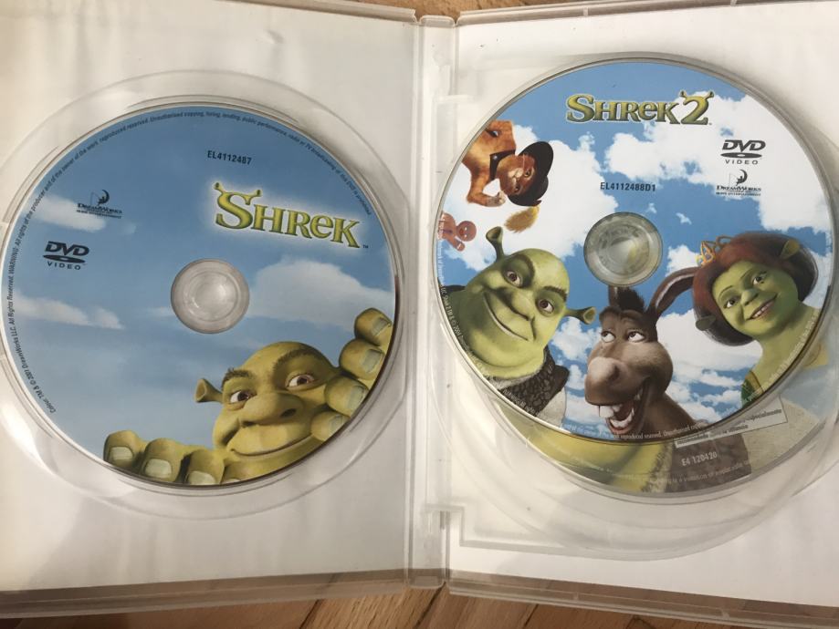 4x DVD-a DreamWorks: Shrek 1 + 2 + 3 + Uvijek i zauvijek +bonus track