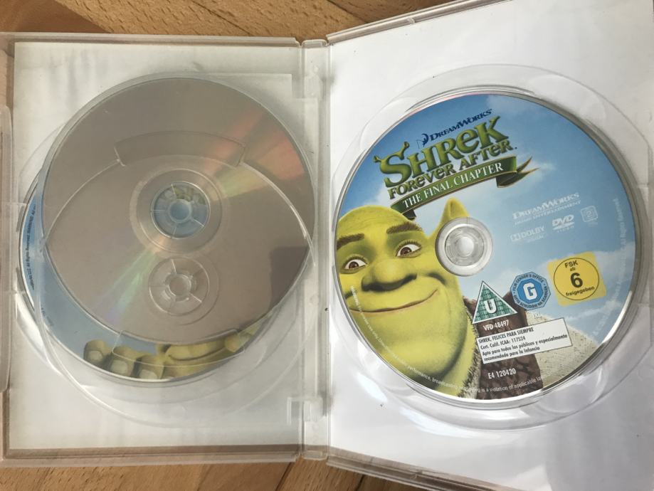 4x DVD-a DreamWorks: Shrek 1 + 2 + 3 + Uvijek i zauvijek +bonus track