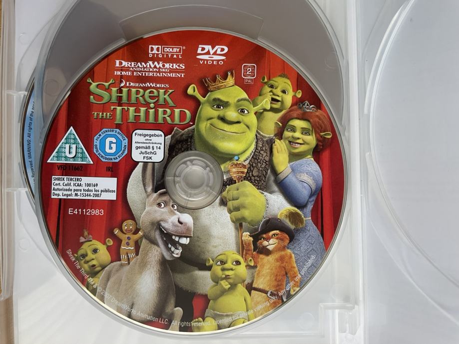 4x DVD-a DreamWorks: Shrek 1 + 2 + 3 + Uvijek i zauvijek +bonus track