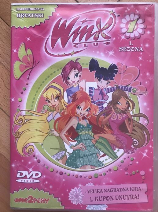 5x DVD Winx Club 1.sezona iz 2008. DVD-ovi:1, 3, 4, 5 i 6 s 20 epizoda