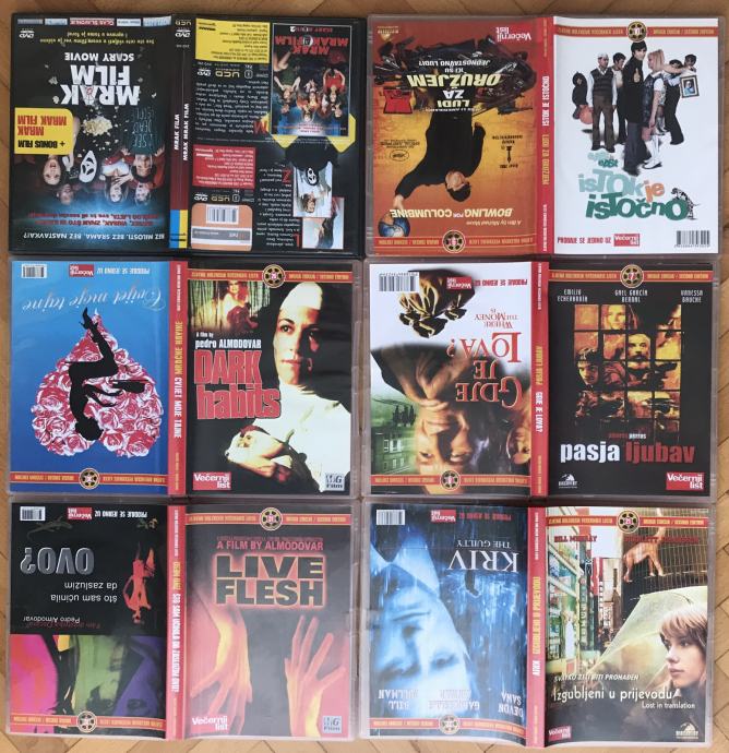 4x DVD-a s 8 stranih igranih filmova za 6,28 € / hrvatski titlovi