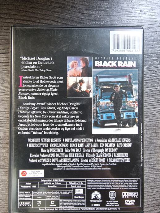 Black rain dvd