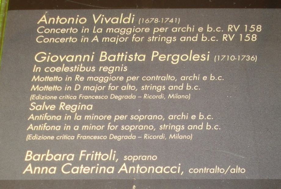 CD – KLASIKA: VIVALDI PERGOLESI – SCALA: RICCARDO MUTI = DVD VIDEO