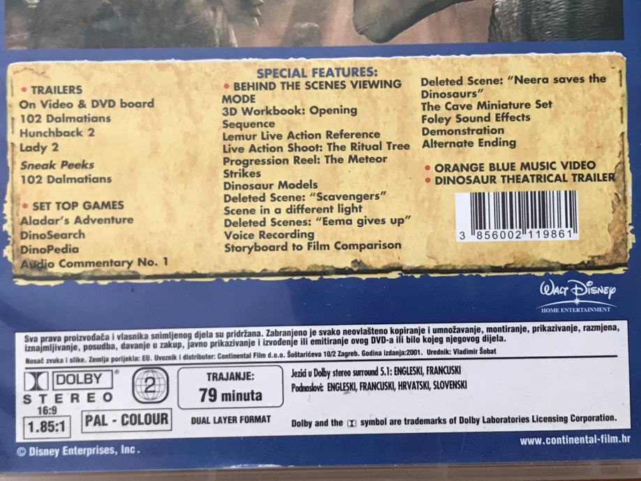 451. Disney klasik iz 2000. na DVD-u: Dinosaur +dodaci