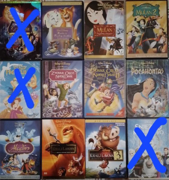 DISNEY/PIXAR/DREAMWORKS/SONY,DVD,CRTANI FILMOVI...