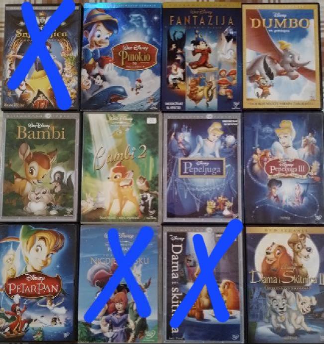 DISNEY/PIXAR/DREAMWORKS/SONY,DVD,CRTANI FILMOVI...