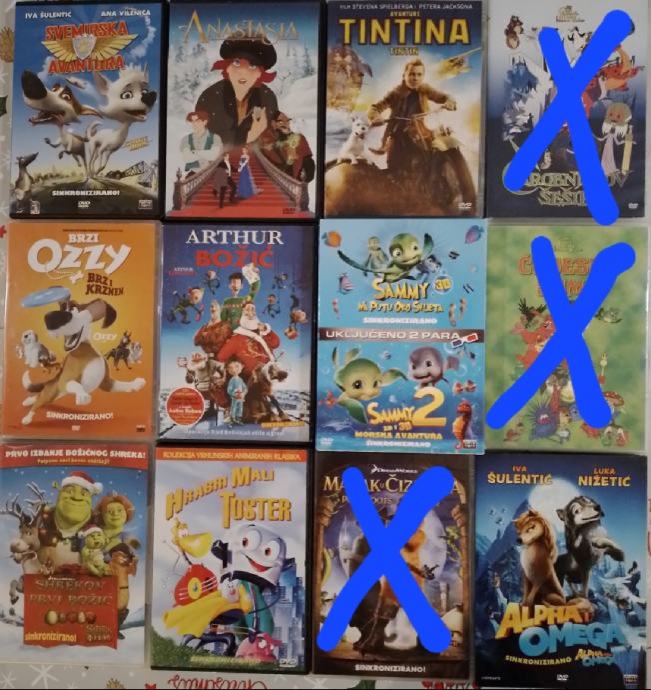 DISNEY/PIXAR/DREAMWORKS/SONY,DVD,CRTANI FILMOVI...