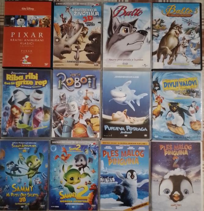 DISNEY/PIXAR/DREAMWORKS/SONY,DVD,CRTANI FILMOVI...