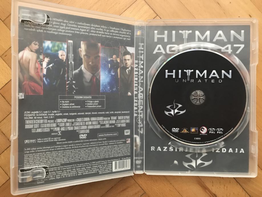 2x DVD-a Agent 47 = Hitman : Unrated / Extreme Edition +dodaci (2007.)