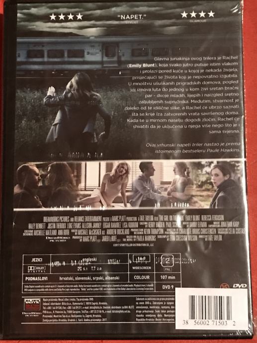 novi neraspakirani DVD Djevojka u vlaku =The Girl on the Train (2016.)