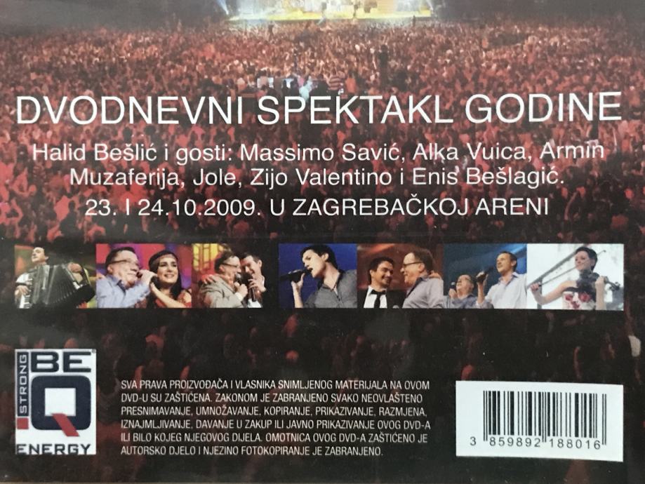 DVD Halid Bešlić i gosti uživo u zagrebačkoj Areni 2009.(Savić Jole..)