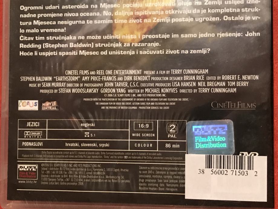 novi neraspakirani DVD / Oluja na zemlji = Earthstorm (2006.) / Pula