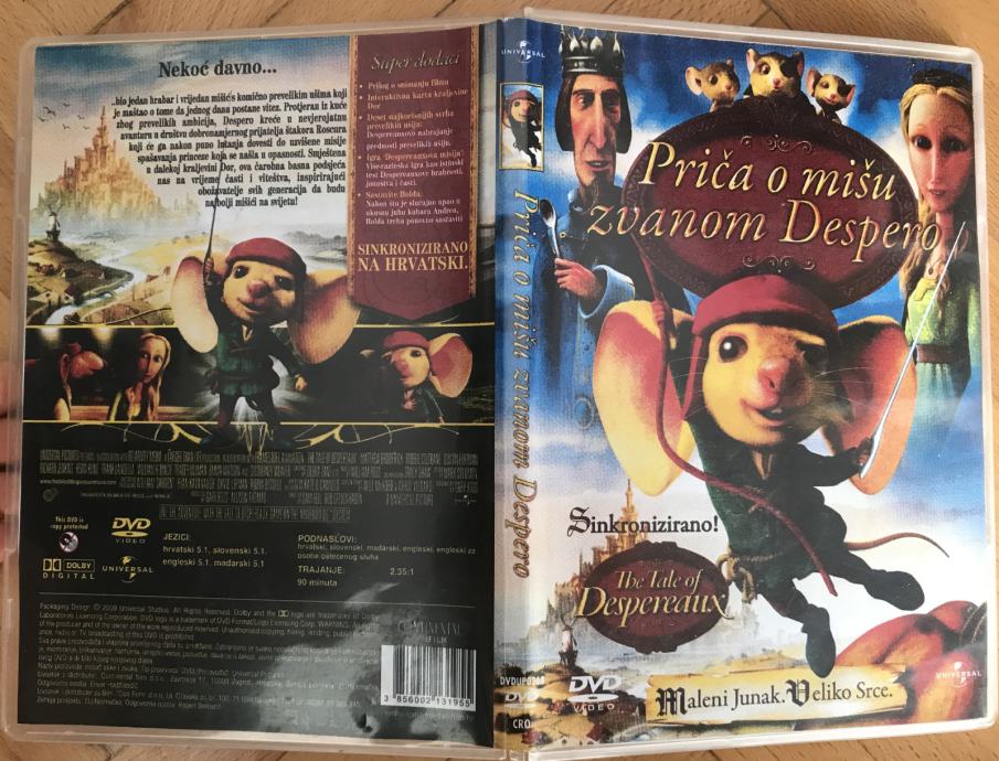 DVD Priča o mišu zvanom Despero =The Tale Of Despereaux +specij.dodaci